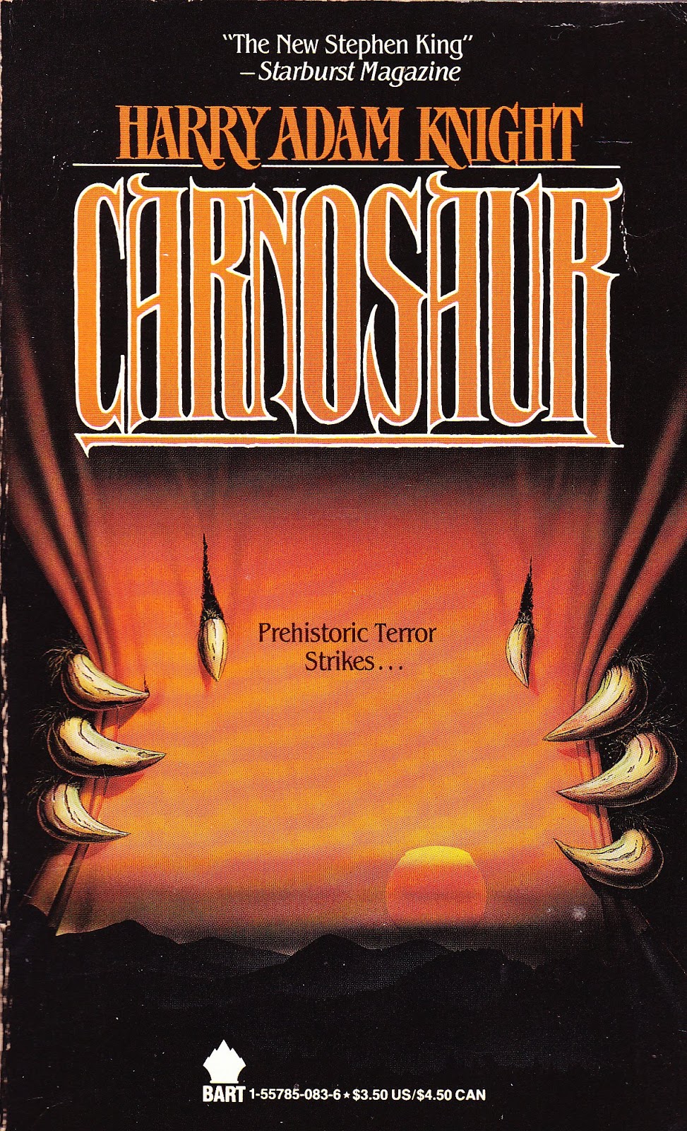 Too Much Horror Fiction: Carnosaur by Harry Adam Knight (1984): Bang a ...