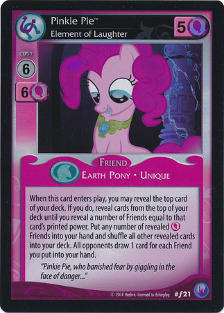 My Little Pony Pinkie Pie, Element of Laughter Canterlot Nights CCG ...