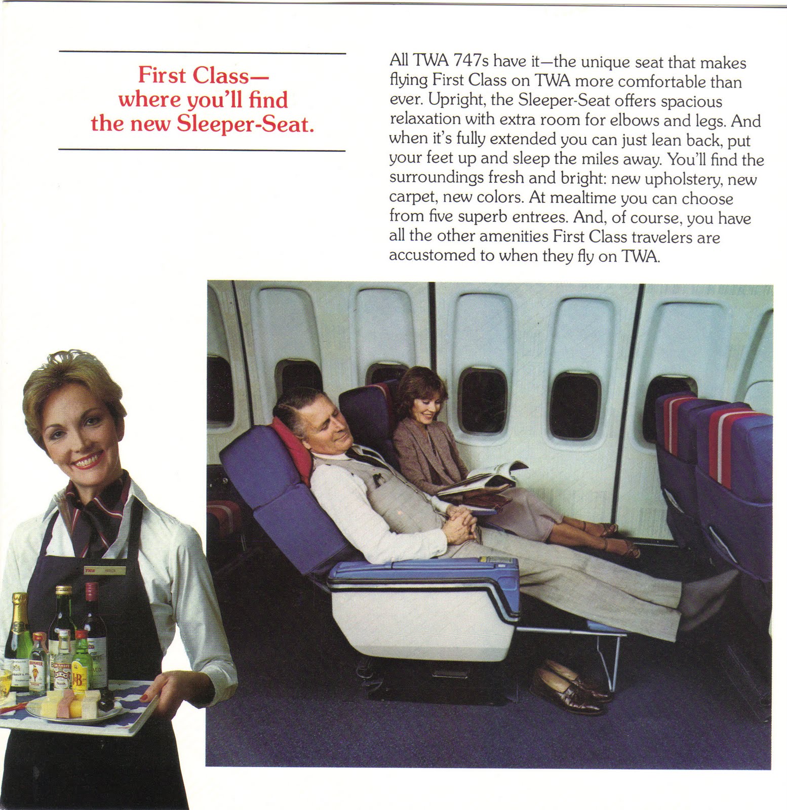 Airlines Past & Present: TWA Ambassador Class, First Class & Domestic ...