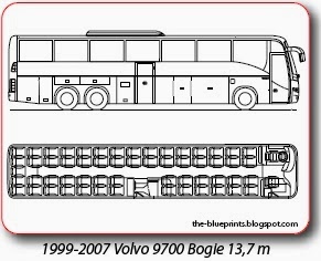 Vector Blueprints - Cars, Trucks, Busses and others: Volvo Bus - Vector ...