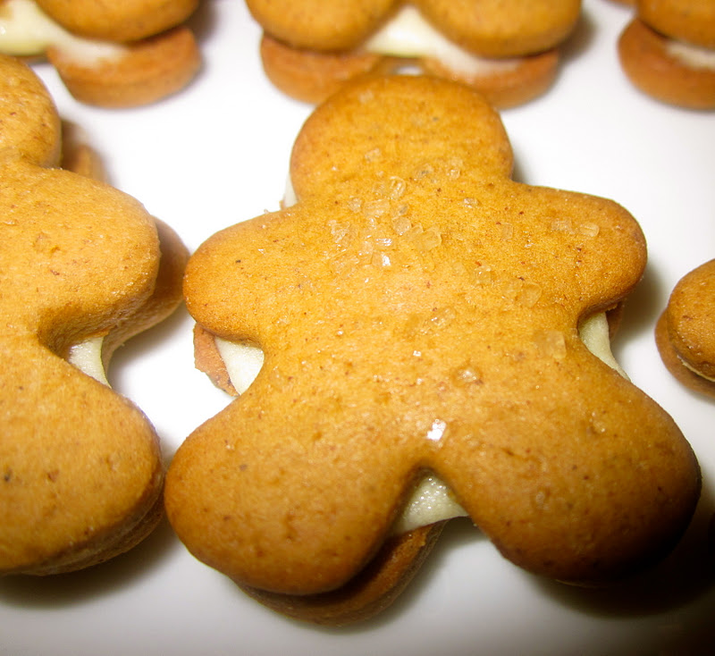 Haute + Heirloom: Gourmet Gingerbread Men "Oreos" with Eggnog Ganache