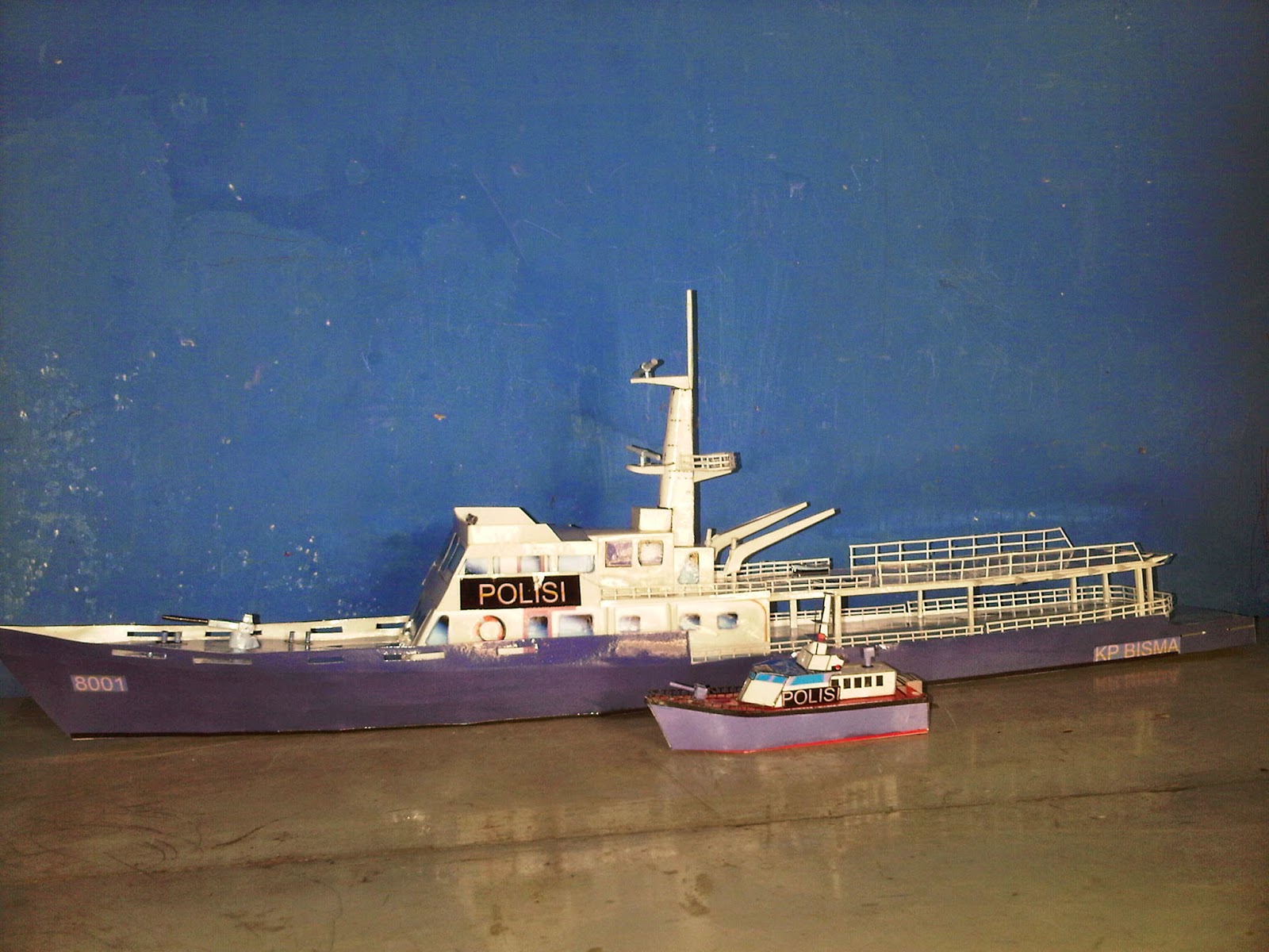 Papermodel Kapal Perang & Lain2: Papercraft Kapal Patroli Bisma 8001