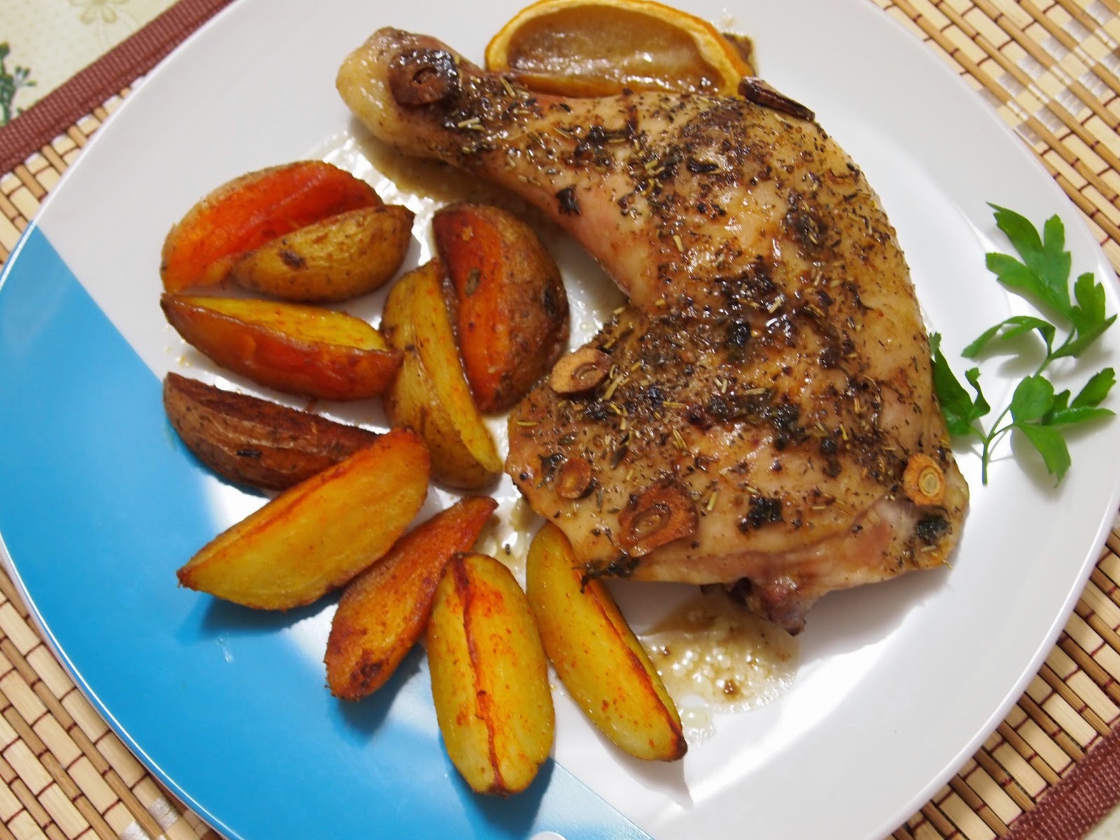 CUARTOS TRASEROS DE POLLO A LAS HIERBAS PROVENZALES