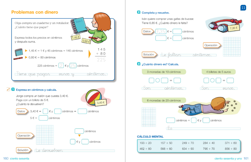 Diario de 2º A: Monedas y billetes / Problemas con dinero