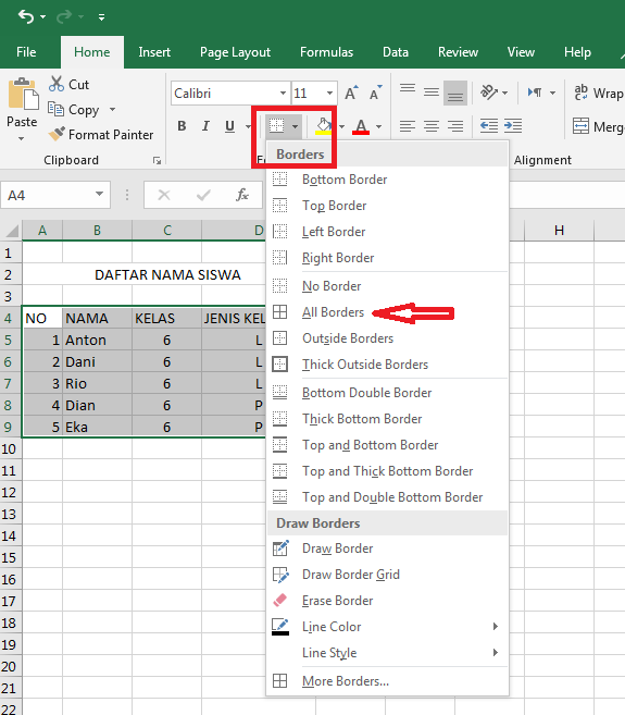 Cara Membuat Border Pada Microsoft Excel 2016 Seputar Microsoft cara-membuat-border-pada-microsoft-excel-2016-seputar-microsoft