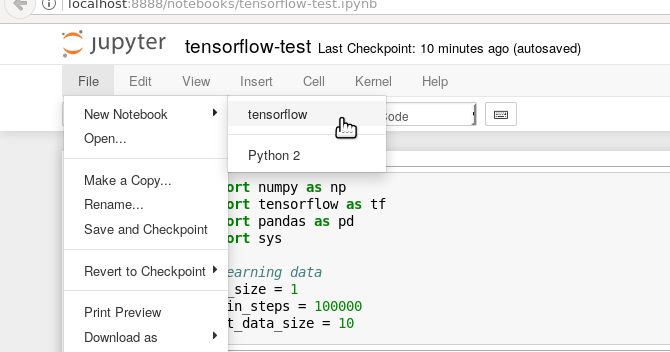 비공식 생활 창고: jupyter notebook에서 tensorflow 사용하기 (virtualenv)