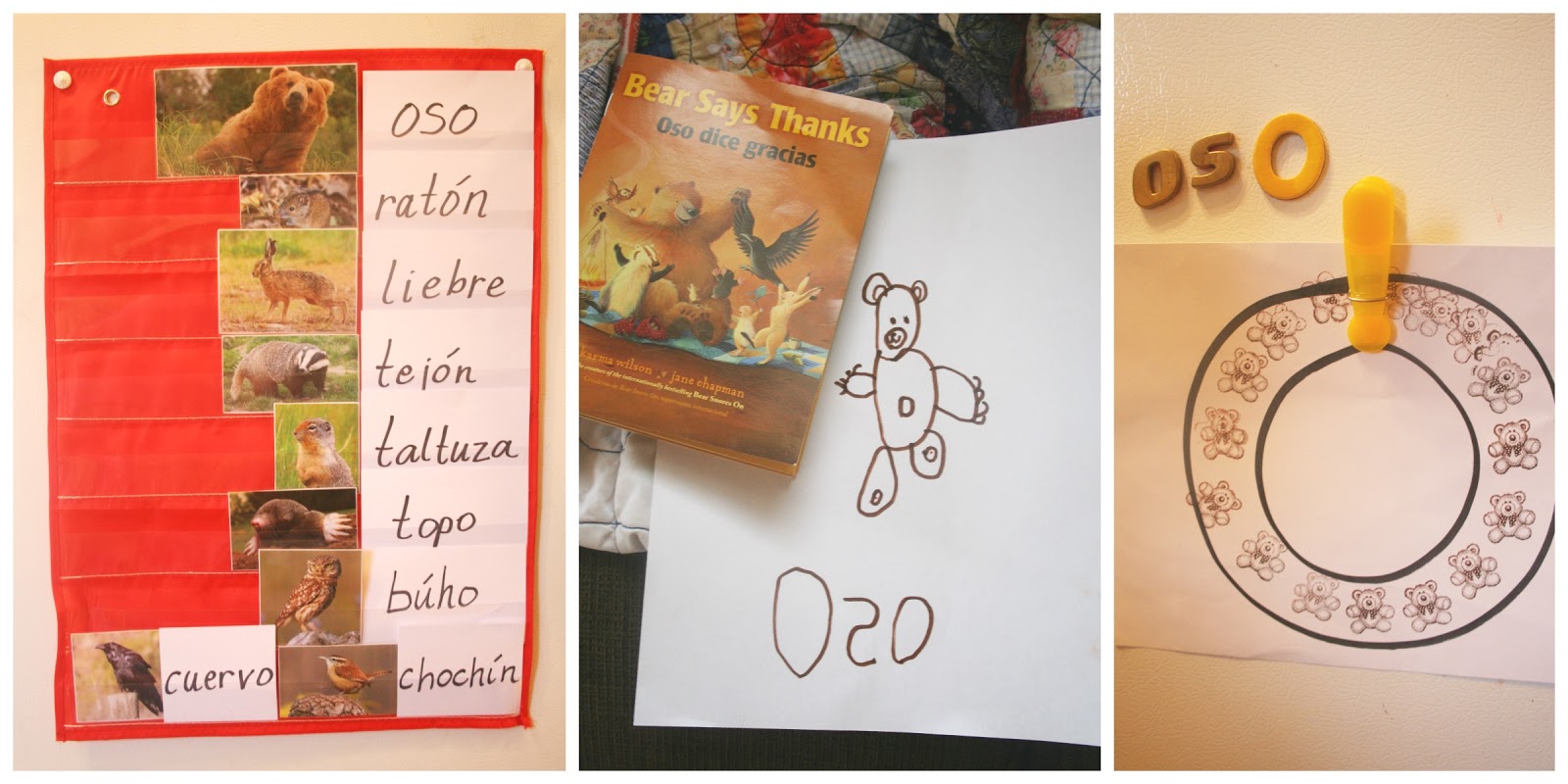 O de oso {Learning the Spanish Alphabet} | For the Love of Spanish