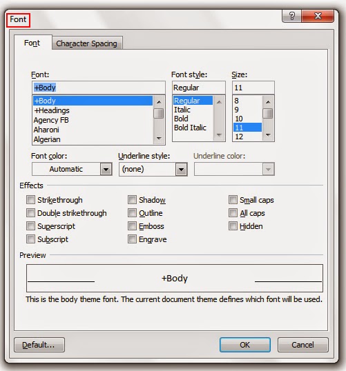 How to set the default font in Microsoft Word? ~ Infotech-Easy