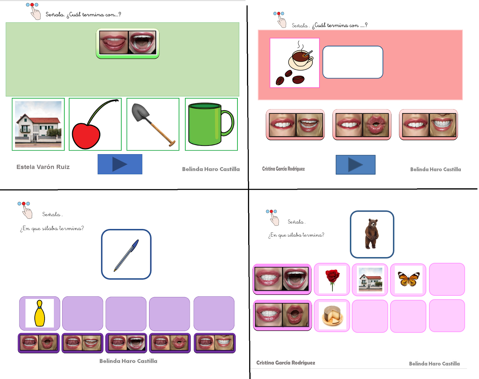 EL MARAVILLOSO MUNDO DE AUDICIÓN Y LENGUAJE: SÍLABAS FINALES: material ...