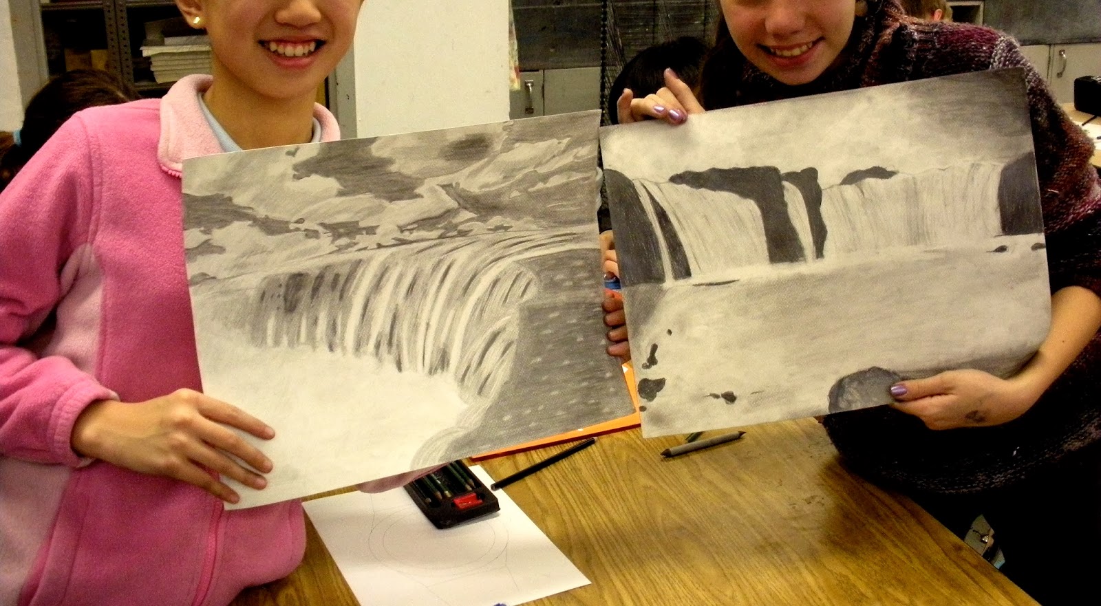 Studio Art with Ms. Hopenwasser: Grade 6: Landscape Drawing with ...
