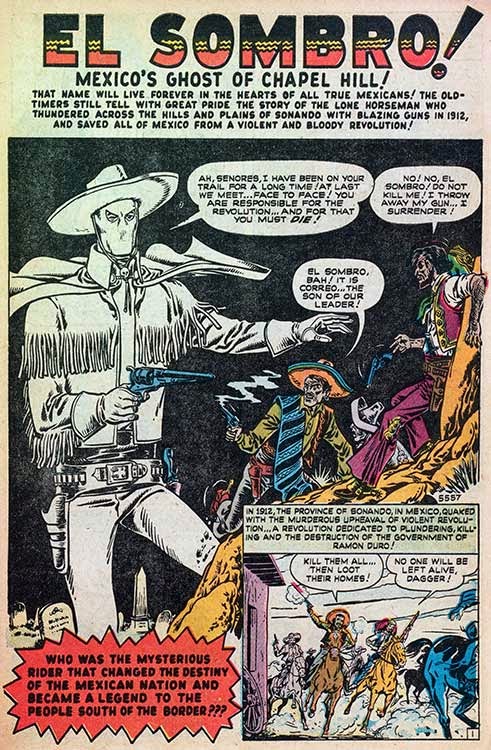 Western Comics Adventures: WESTERN OUTLAWS & SHERIFFS "El Sombro ...