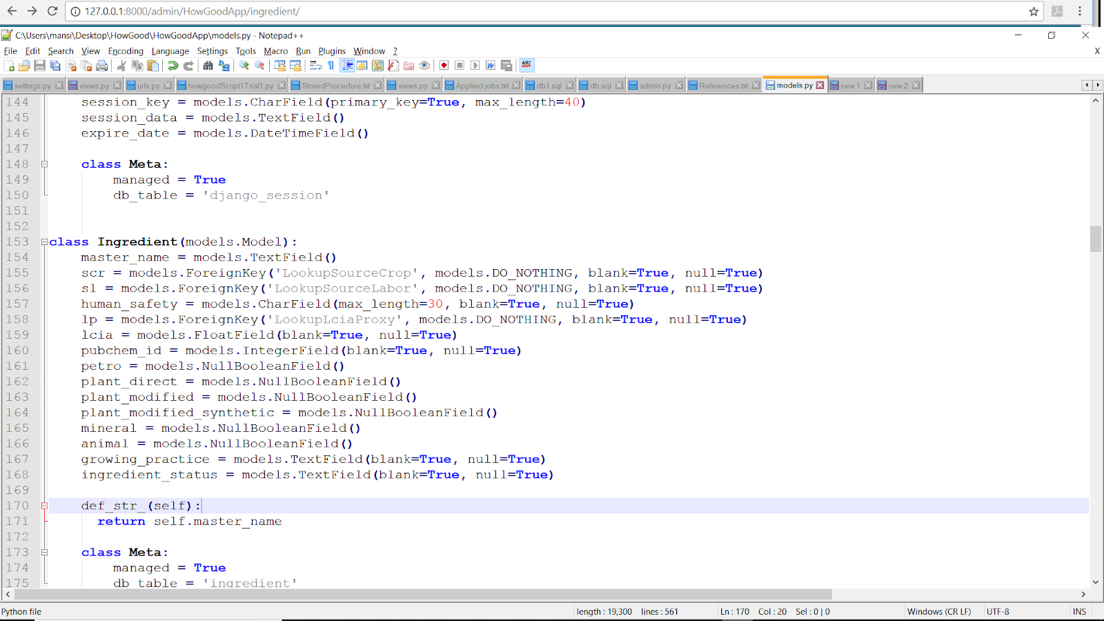 Django Talk Error After Inspect Db