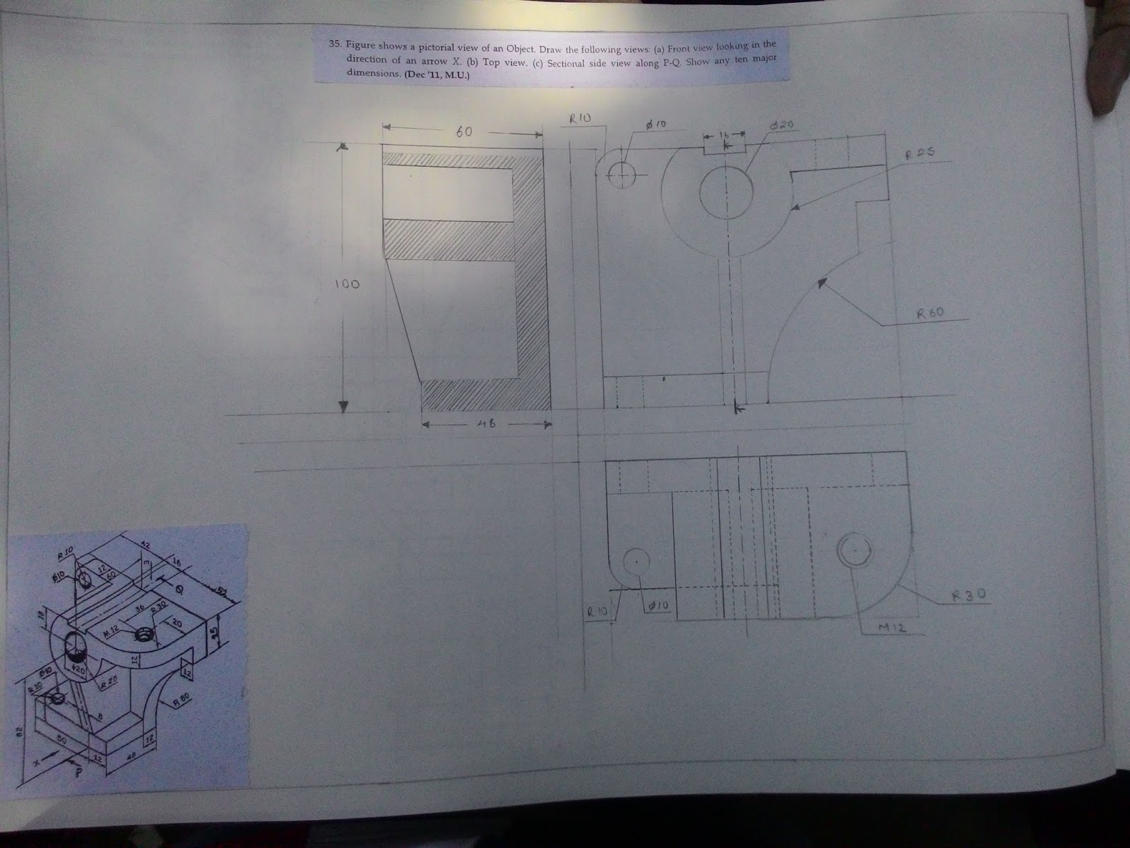 QUESTION BANK AND ASSIGNMENT: ORTHOGRAPHIC PROJECTION WITH SECTION