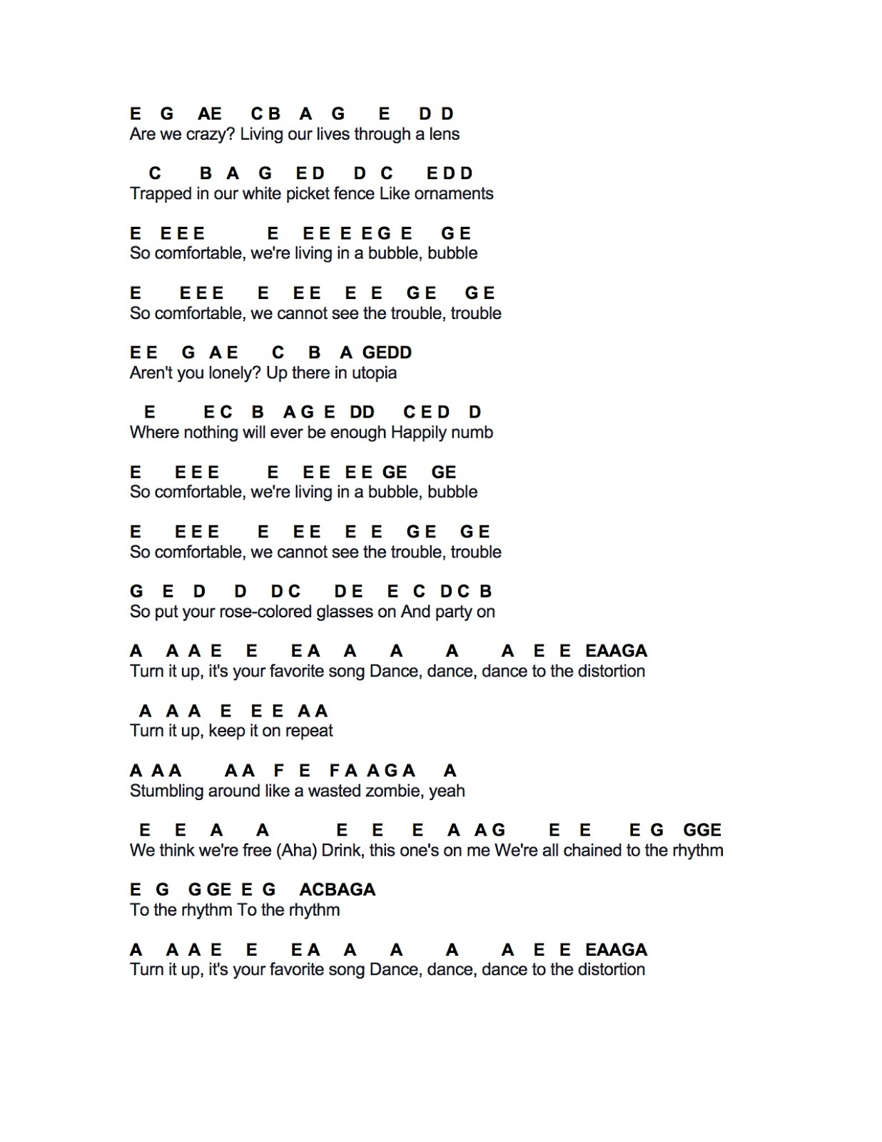 Flute Sheet Music: Chained To The Rhythm