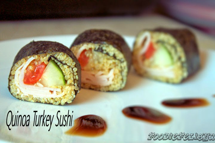 Adventures With Foodie Felisha: Quinoa Turkey Sushi