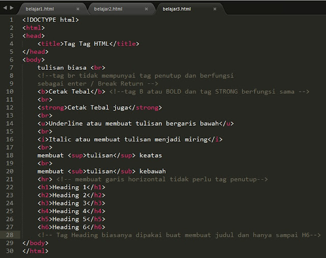 HTML - Part 3 - Tag Tag Pada HTML ~ Blog siKODE