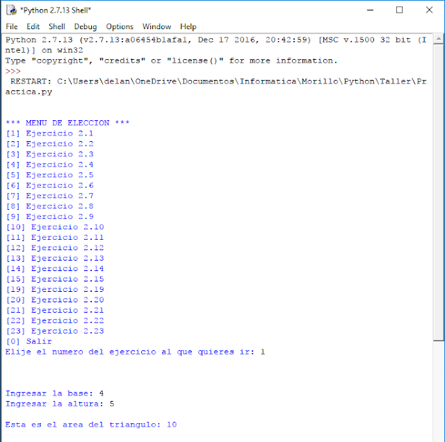 Programas en Python.