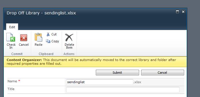 SharePoint Kings: Content Organizer – Drop off library