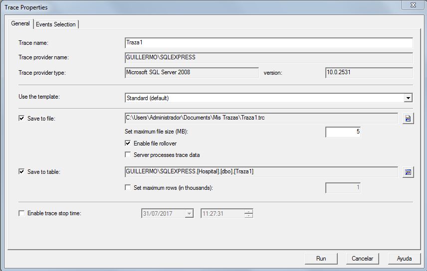 Ingeniería Systems: Trazas en SQL Server