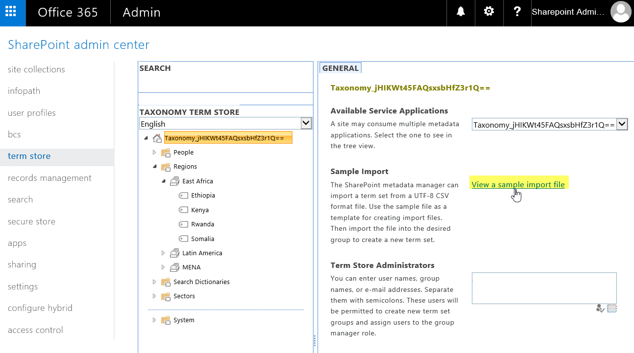 Sharepoint Online How To Import Term Set From Csv File Sharepoint Diary