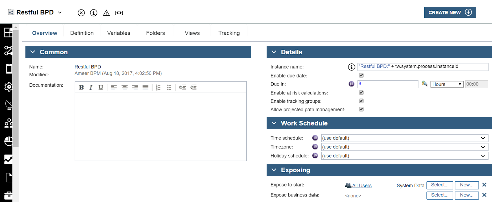 Expose BPD as a Restful Service in IBM BPM