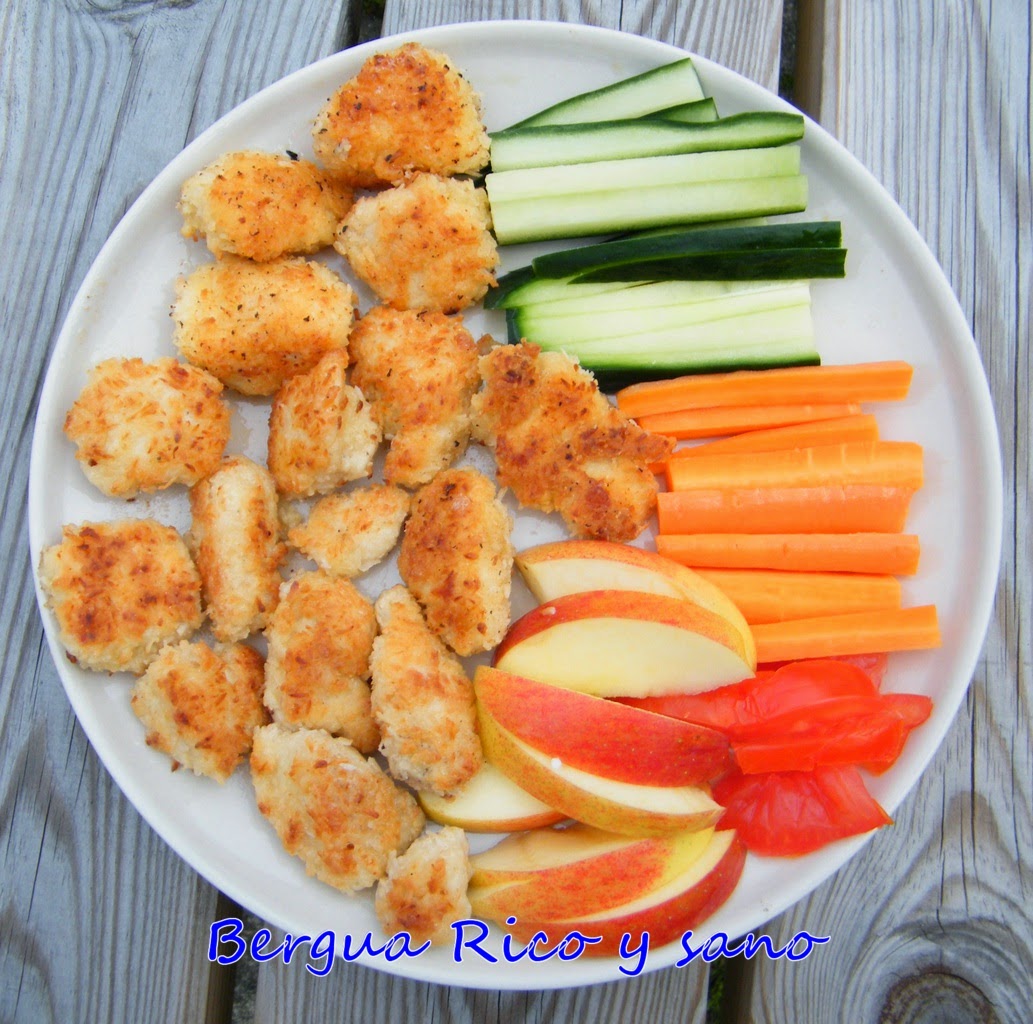 Bergua Rico y sano: Chicken nuggets de coco