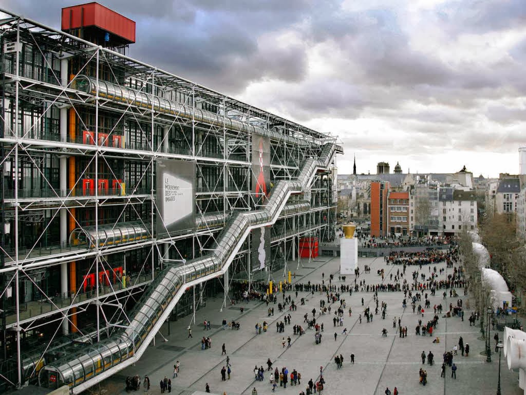 Upgrade Art design: Arquitetura - Centro Georges Pompidou, em Paris.