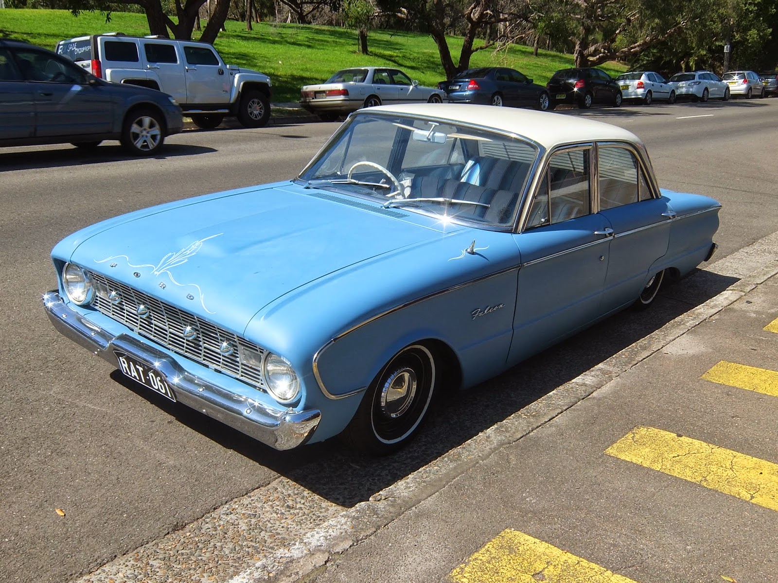 Aussie Old Parked Cars: 1961 Ford XK Falcon Deluxe Fordomatic Sedan