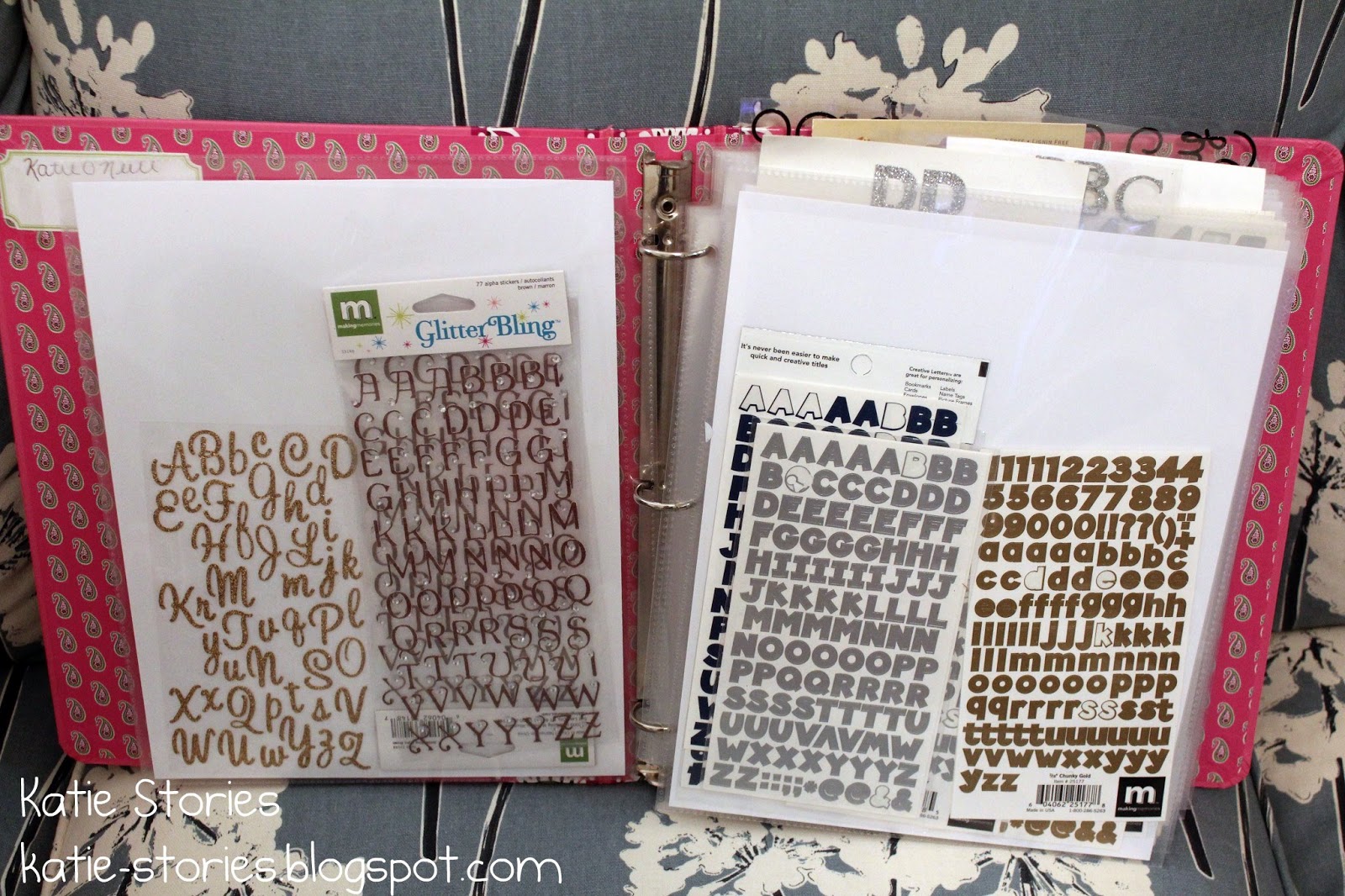 Katie Stories {Scrapbook + Crafting Blog}: Sticker Organization
