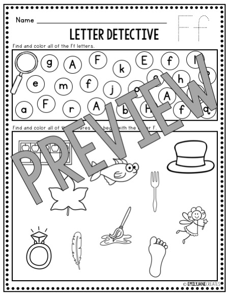 Emily Jane Creates: LETTER DETECTIVE