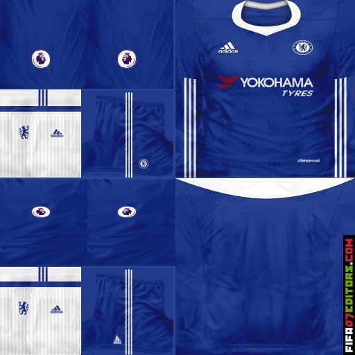 fifa-patchs: FIFA 07 Chelsea 2016-17 Full Kits