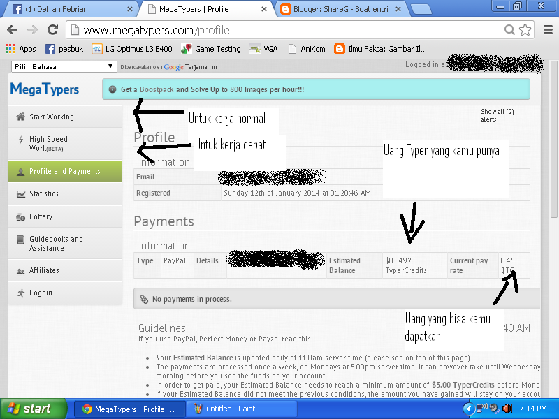 Cara Daftar Megatypers | Share G