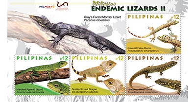 Philatelic Philippines: Philippine Endemic Lizards II