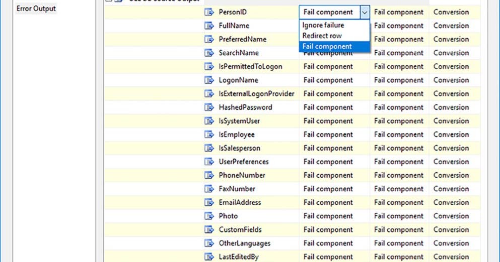 Implement error handling for data types in SSIS Implement error handling for data types in SSIS