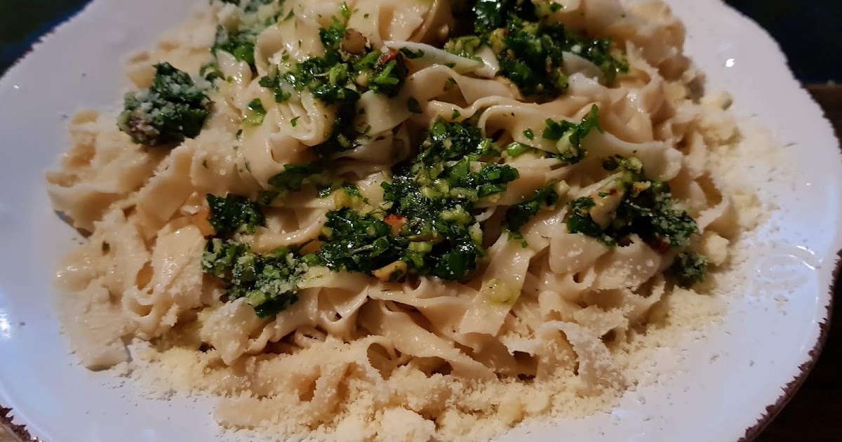 Fideos caseros con Pesto (receta de ambos)