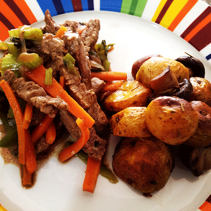 Vualá: Lomo salteado con vegetales