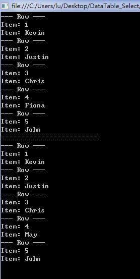 經驗記錄簿: [C#] DataTable 使用select搜尋並修改欄位