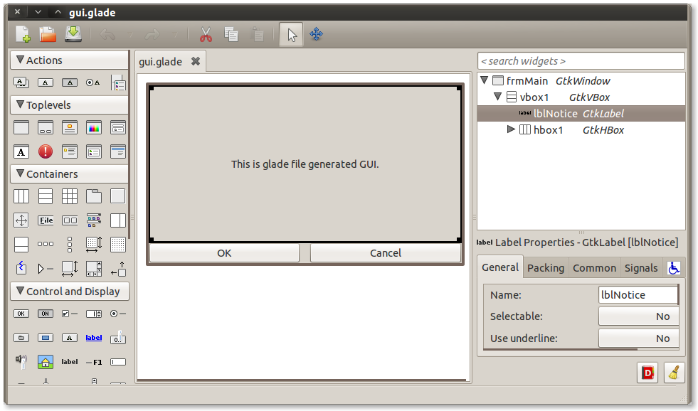 Milinda Pro Create Gui With Gtkmm Glade With Gtkmm