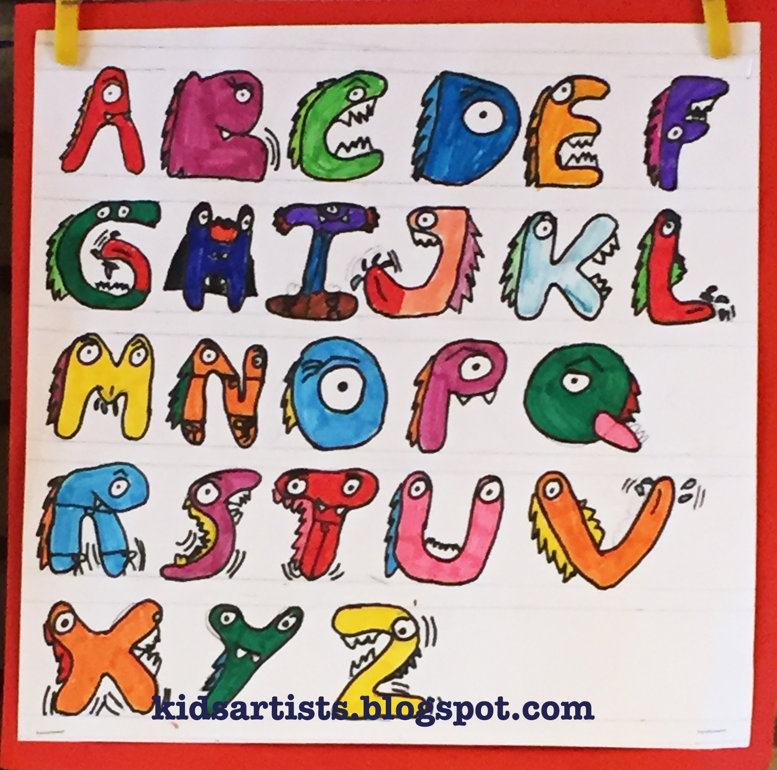 Kids Artists: Letter doodling