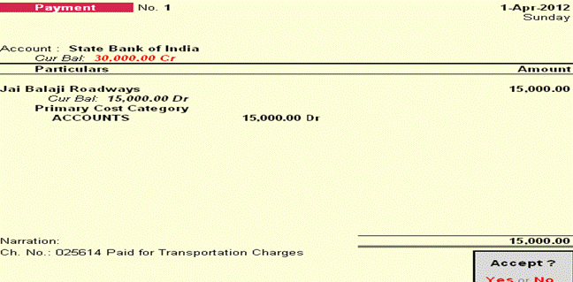 Lesson-16 Creating Payment Voucher - Tally Knowledge