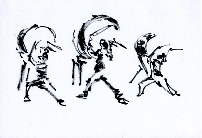 Urban Sketchers Australia: Taiko drumming in Sydney