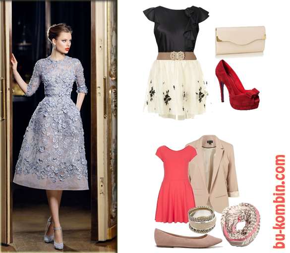 Şık bir elbise ve iki farklı kombin.. | BuKombin (Moda Trend Stil ...
