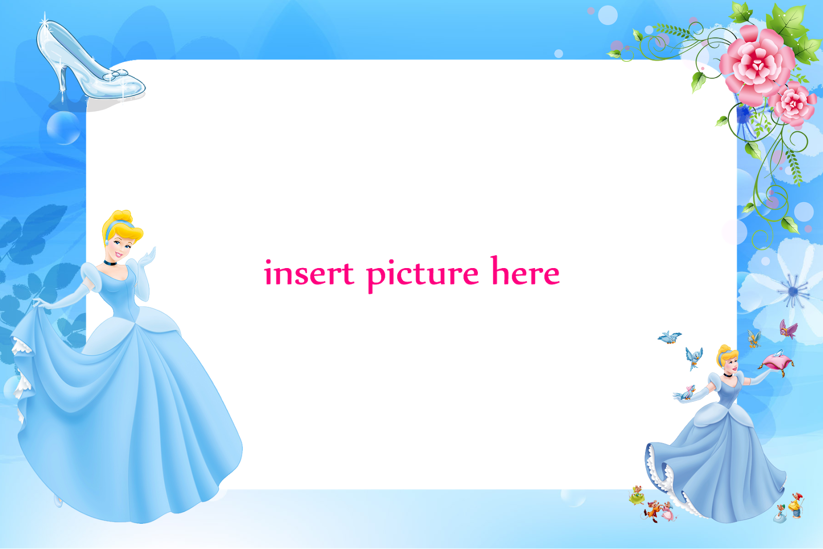 CInderella Picture PNG Frame - Printable PNG Frames | Cartoon Character ...