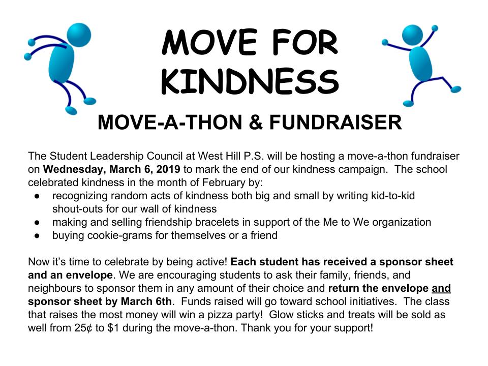 West Hill Public School: Please support our move-a-thon!