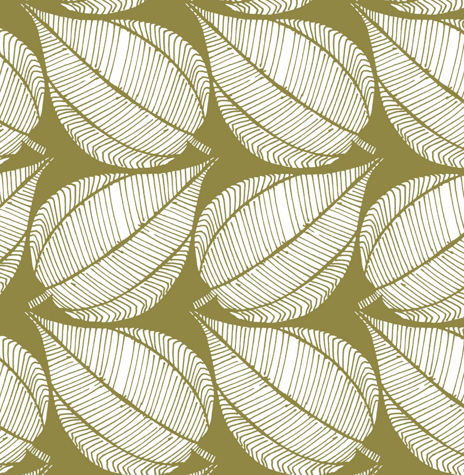 Carly Moyse-surface pattern design: 'Lined Leaf' Fabric Coasters