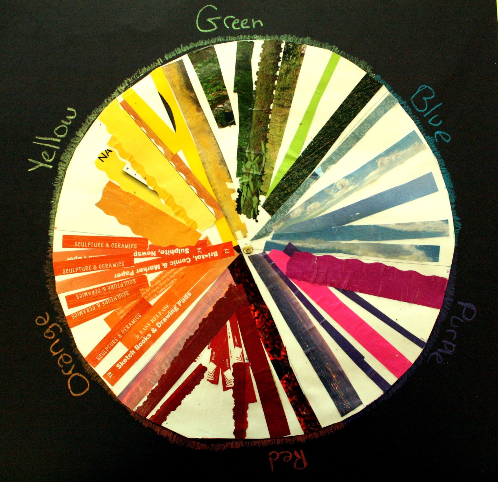 Monument Valley Regional Middle School Art Class: Color Wheel Collages ...