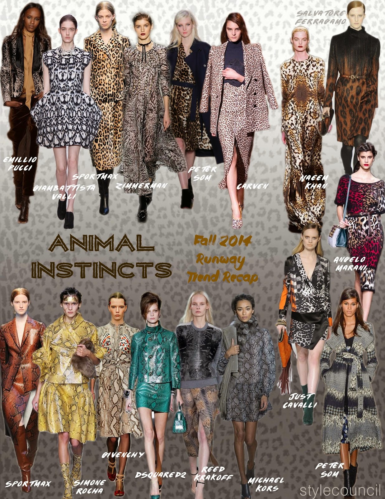 Style Council : Animal Instinct: Fall 2014 Runway Trend Recap