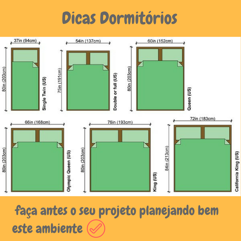Dicas tamanhos de camas