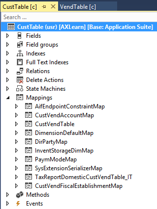 AX7 - 3/6 Mapping en las tablas