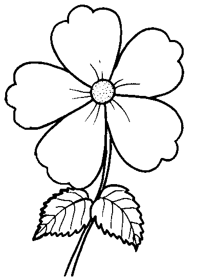 Sekitar Kawasan Sekolah: Gambar Outline_Bunga Pokok